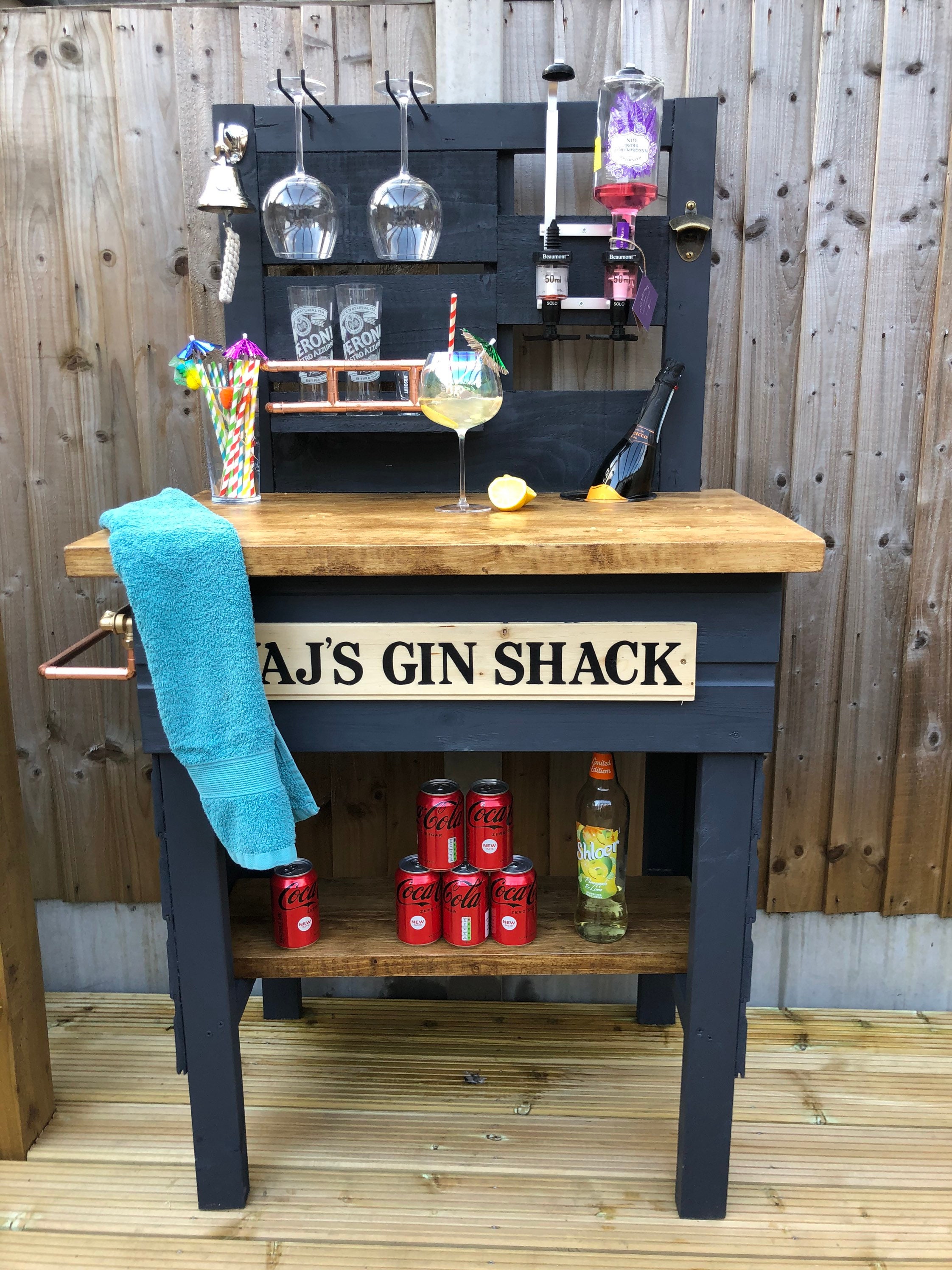 Indoor Outdoor Rustic Industrial Cocktail Garden Gin Bar | Etsy UK