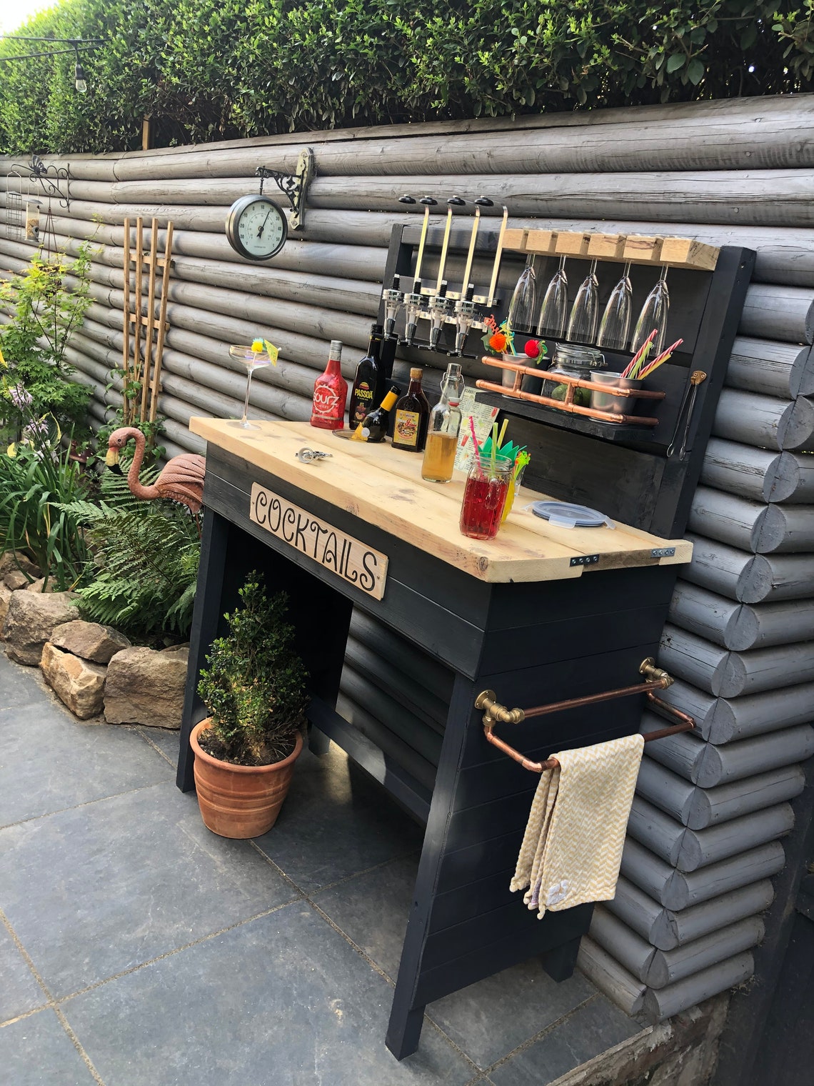 Rustic Hand Made Indoor Outdoor Garden Cocktail Bar - Etsy