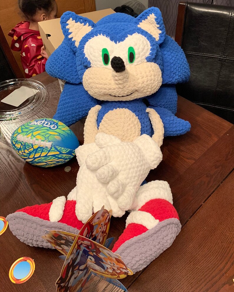 Blue Hedgehog Jumbo Plushie - Etsy