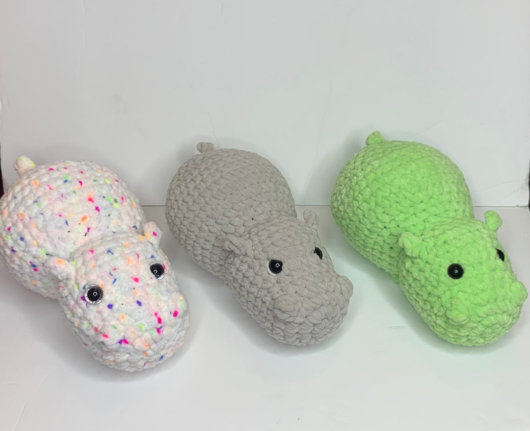 Mini Hippos Set of 3 - Etsy