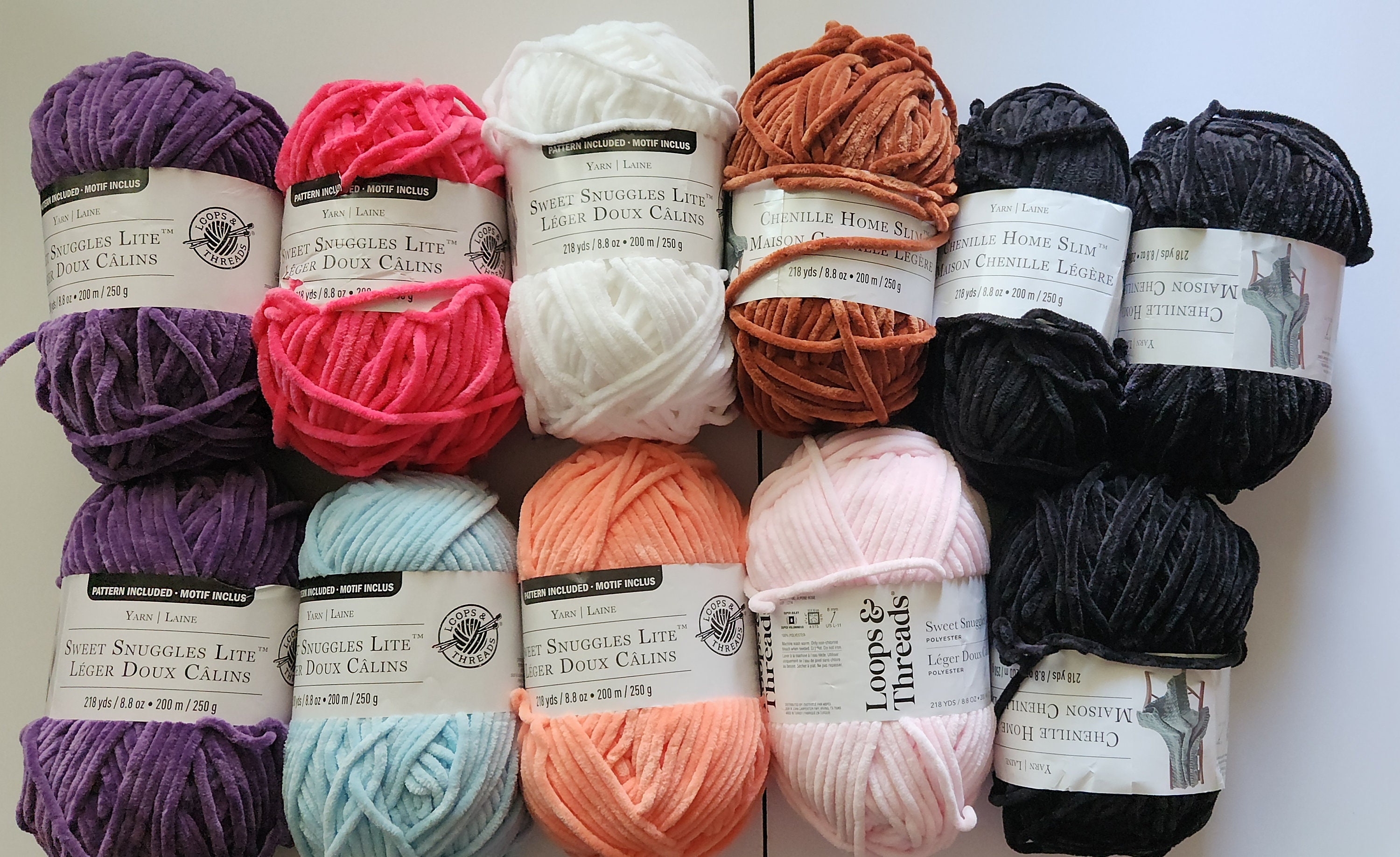 Chenille Yarn Loops and Thread Full Balls 218yds 250g 8.8oz per Ball - Etsy