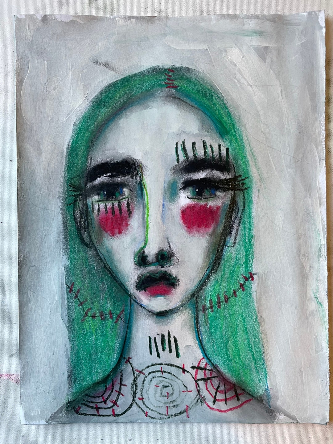 Ritual, 9x12, Original Art, Original Painting, Mixed Media, Abstract ...