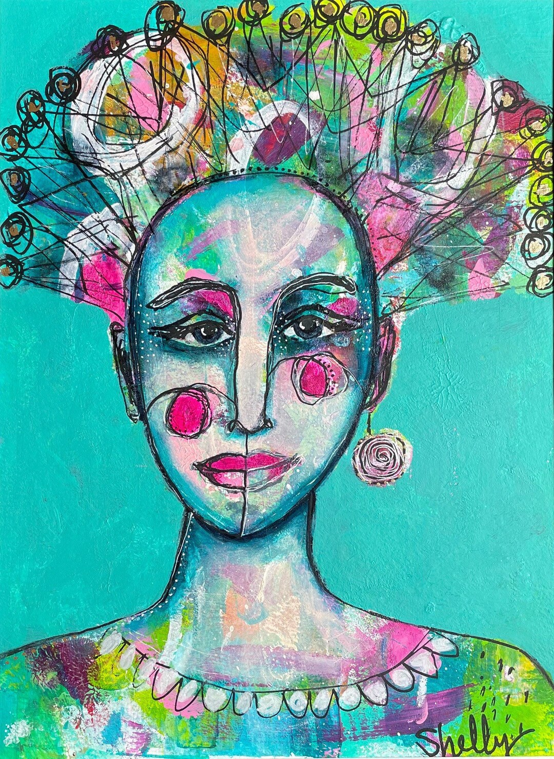 Original Art Original Painting Mixed Media Abstract - Etsy.de