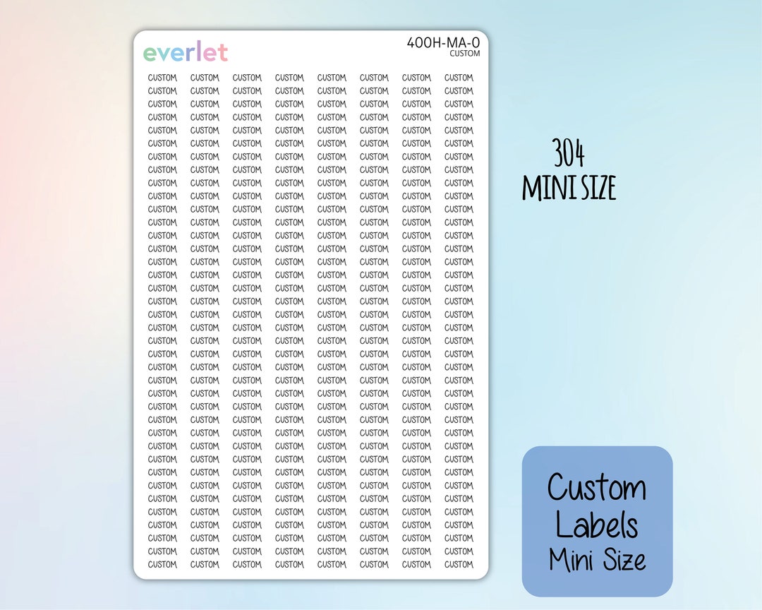 Custom Planner Stickers, Custom Labels, Transparent and Matte White ...