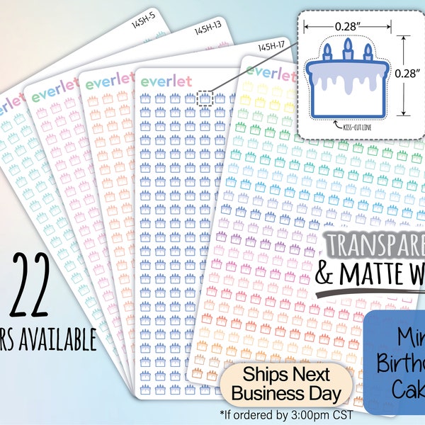 Birthday Planner Stickers - Etsy