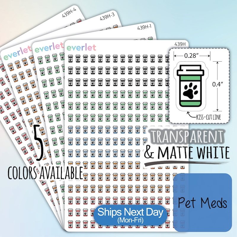 Vinyl Medication Sticker - Etsy