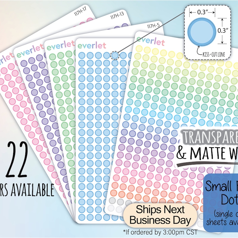 Coloured Dot Stickers - Etsy