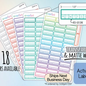 Activity Labels Planner Stickers, Highlighting Transparent and Matte ...