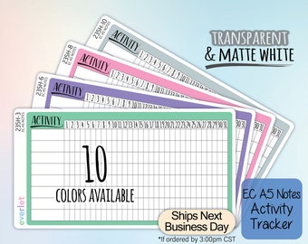 Activity Labels Planner Stickers, Highlighting Transparent and Matte ...