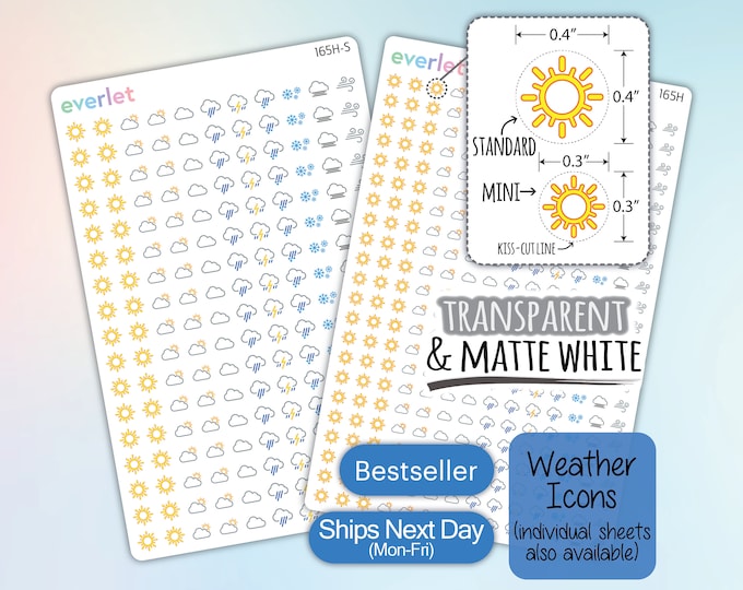 Weather Doodle Planner Stickers Mark Down the Weather With These Super ...