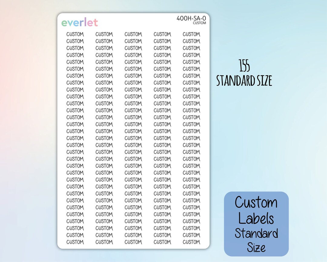 Custom Planner Stickers, Custom Labels, Transparent and Matte White ...