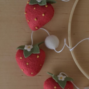Strawberry Mobile/baby Mobile/fruit Felt Mobile/strawberry Decoration ...