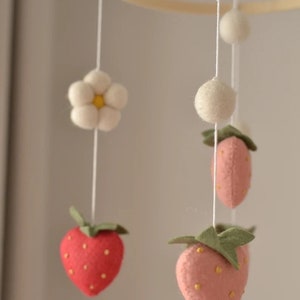 Strawberry Mobile/baby Mobile/fruit Felt Mobile/strawberry Decoration ...