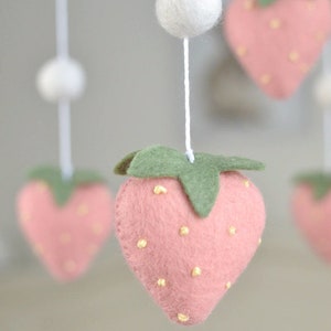 Strawberry Mobile/baby Mobile/fruit Felt Mobile/strawberry Decoration ...
