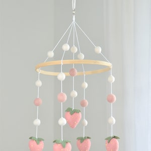 Strawberry Mobile/baby Mobile/fruit Felt Mobile/strawberry Decoration ...