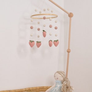 Strawberry Mobile/baby Mobile/fruit Felt Mobile/strawberry Decoration ...