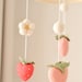 Strawberry Mobile/baby Mobile/fruit Felt Mobile/strawberry Decoration ...