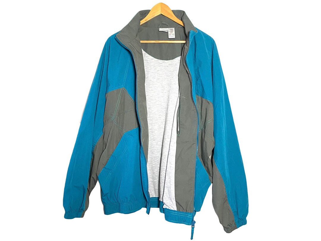90s Nike Track Jacket Vintage 1990 Graphite Teal Blue Oversized ...