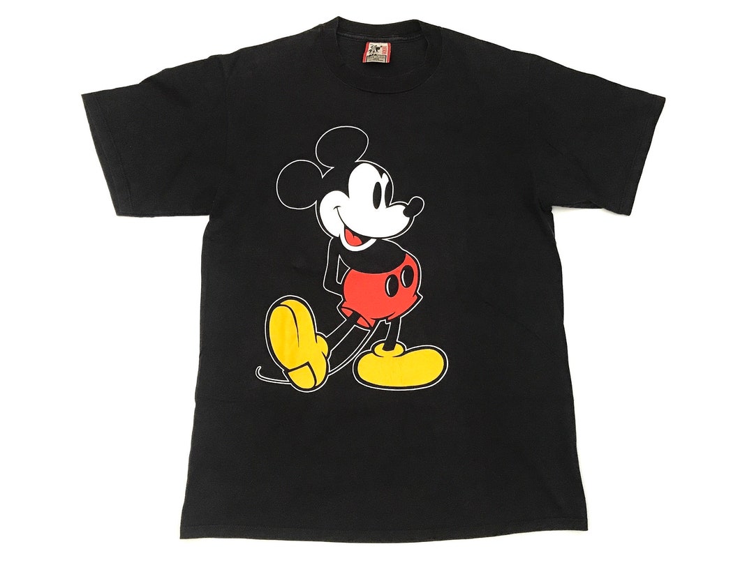 Mickey Mouse T-shirt 1990 Disney Designs Black Shirt Made in USA - Etsy