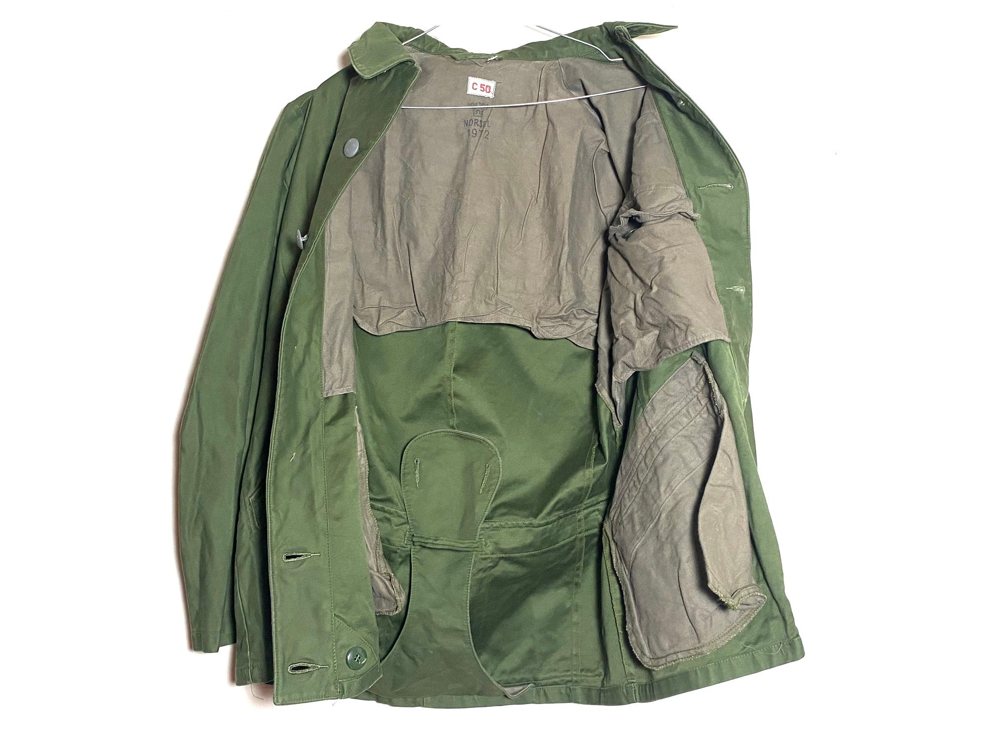 Vintage 1972 Military Jacket Swedish Army Jacket Green Olive - Etsy