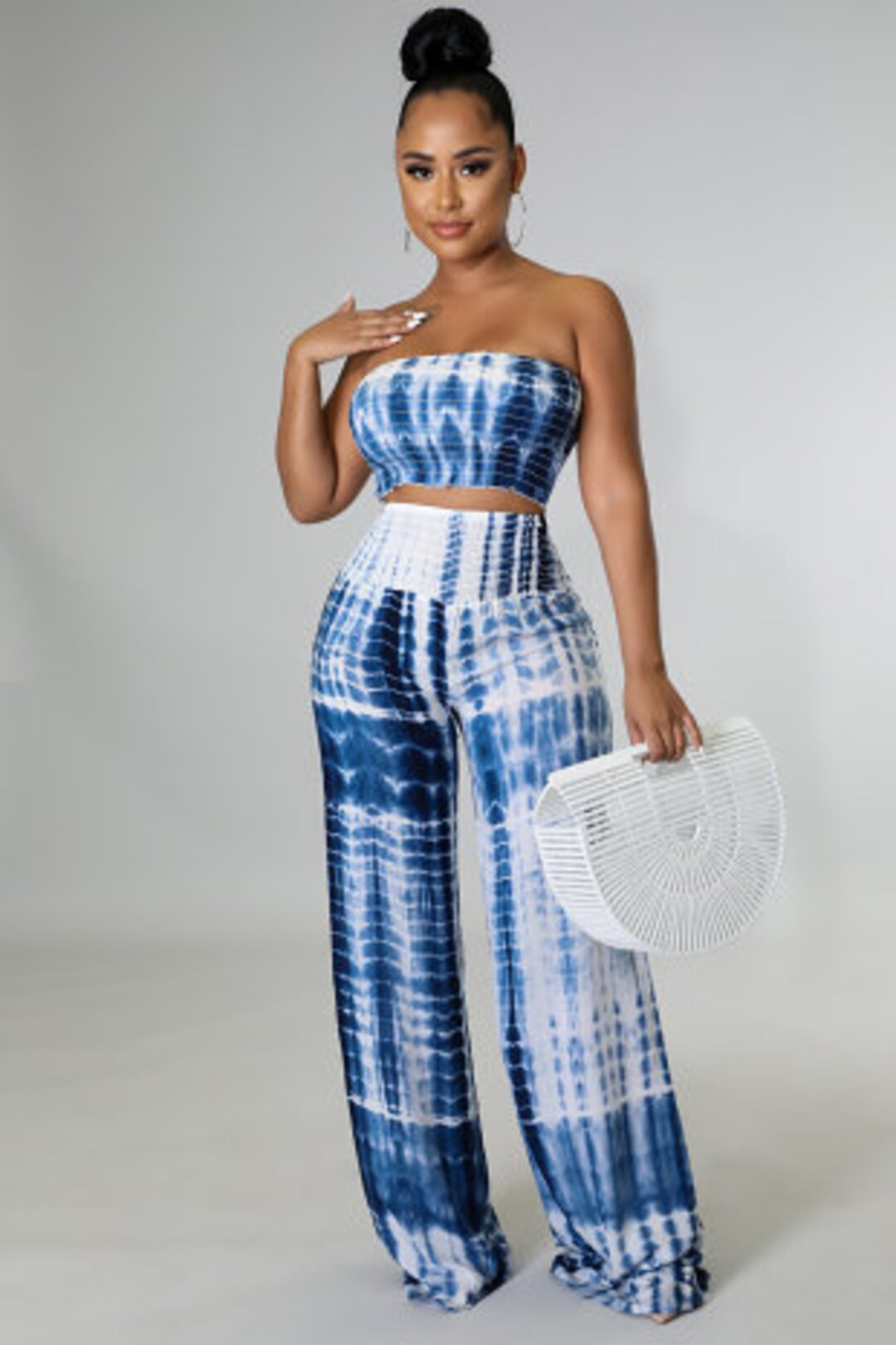 2 Piece Crop Top and Pants Set - Etsy