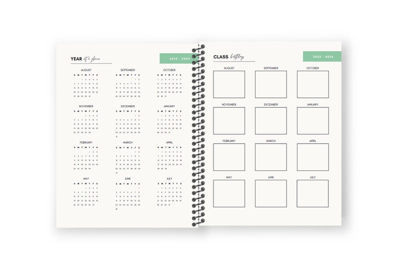 2023-2024 Teacher Planner Printable Speckled Green Print - Etsy Australia