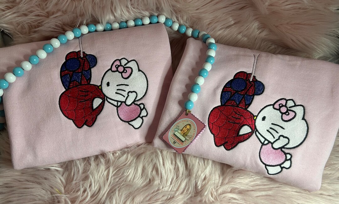 Hello Kitty and Spider Men - Etsy