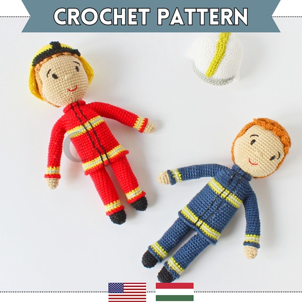 Crochet Fireman Pattern - Etsy