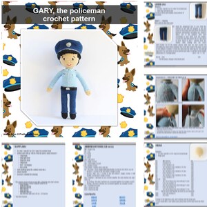Gary, the Policeman Crochet Pattern Police Officer Amigurumi Crocheted ...