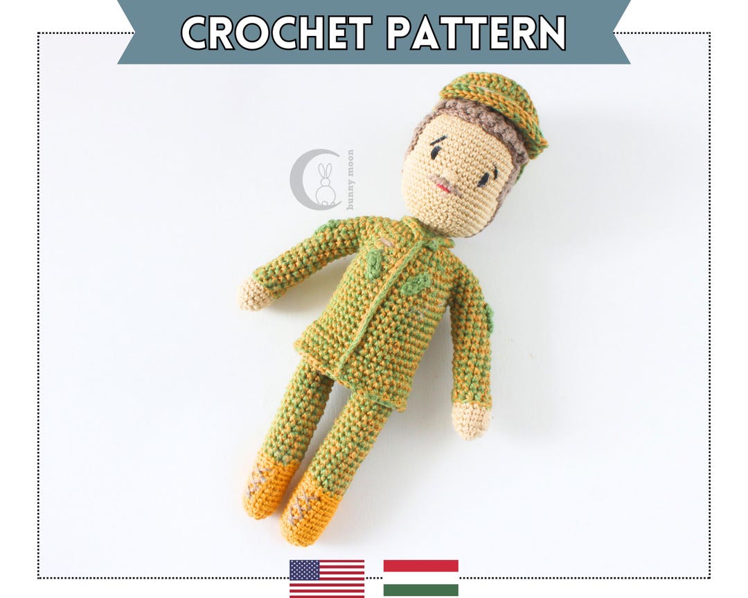 Jack, the Soldier Crochet Pattern | Military Amigurumi Doll | Crocheted ...
