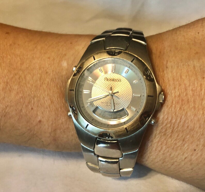 Armitron Chronograph Men’s Watch, Waterproof, New Battery! - Etsy