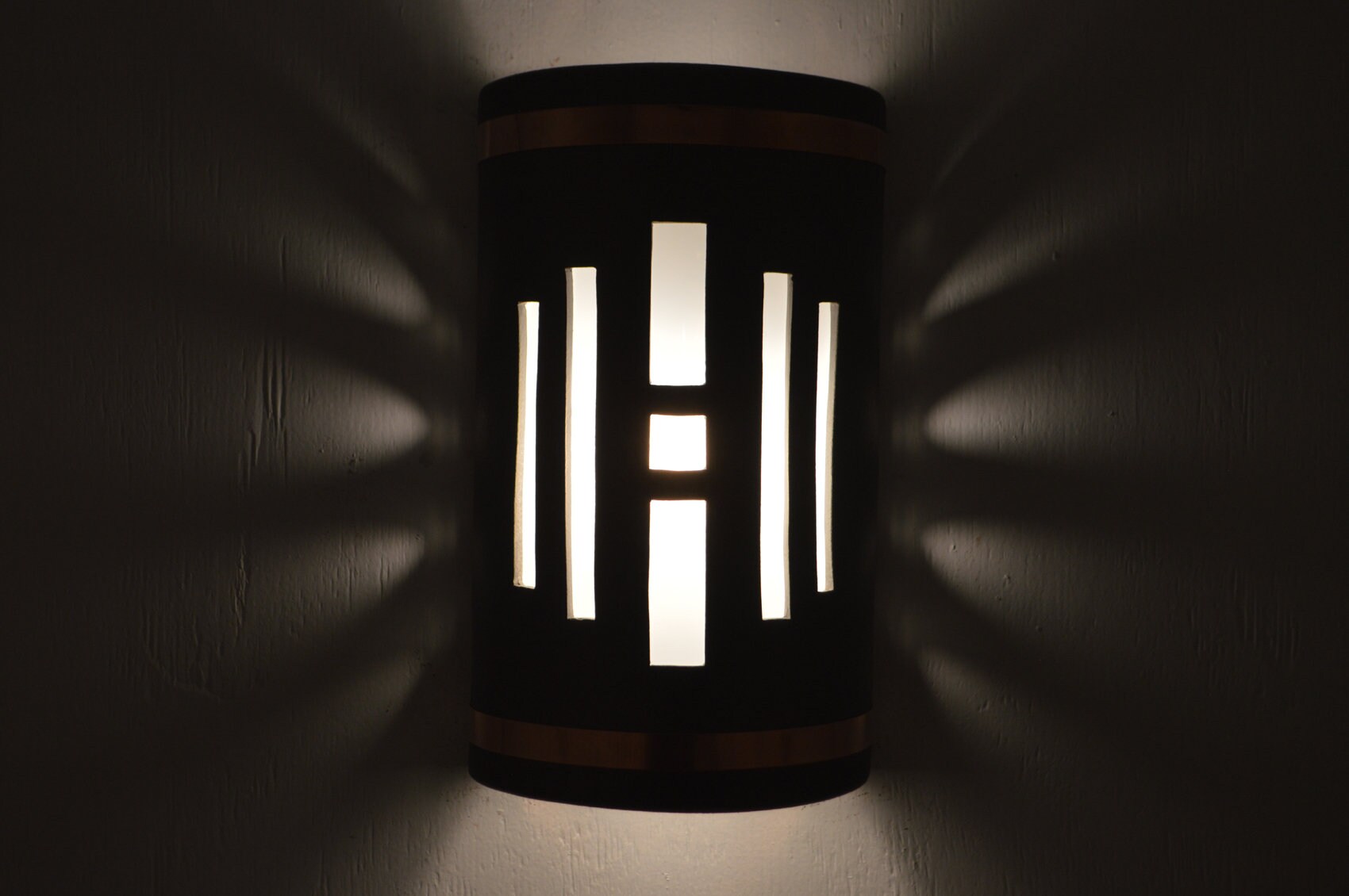 Mission Style Modern Light-center Window, Copper Bands-anodized Bronze ...