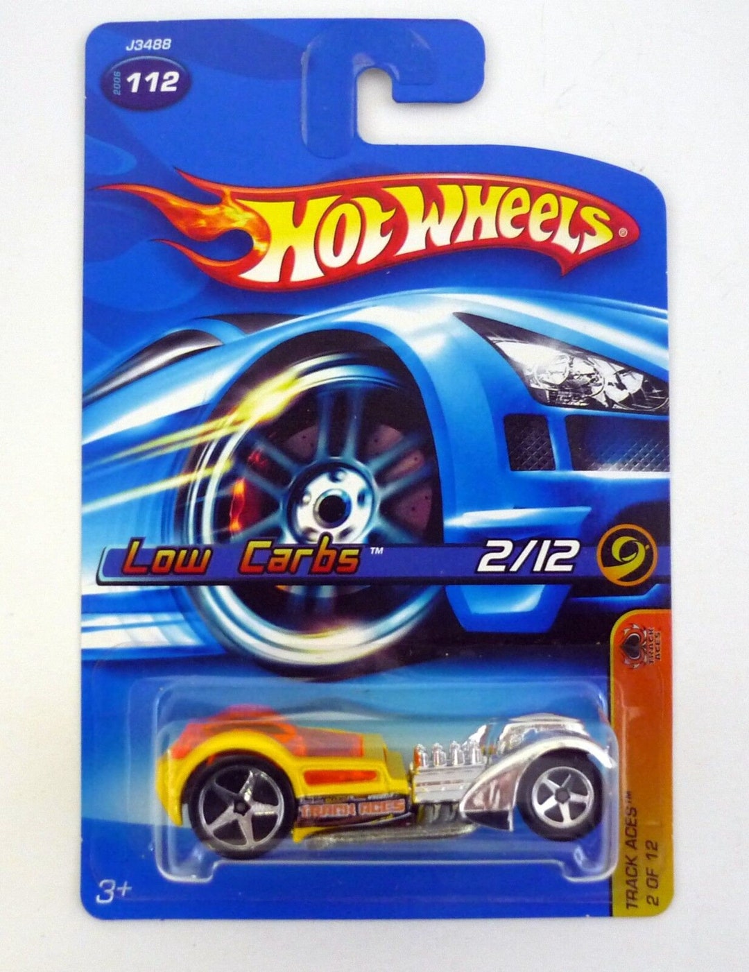 Hot Wheels Low Carbs #112 Track Aces 2 of 12 Yellow Die-cast Car 2006 ...