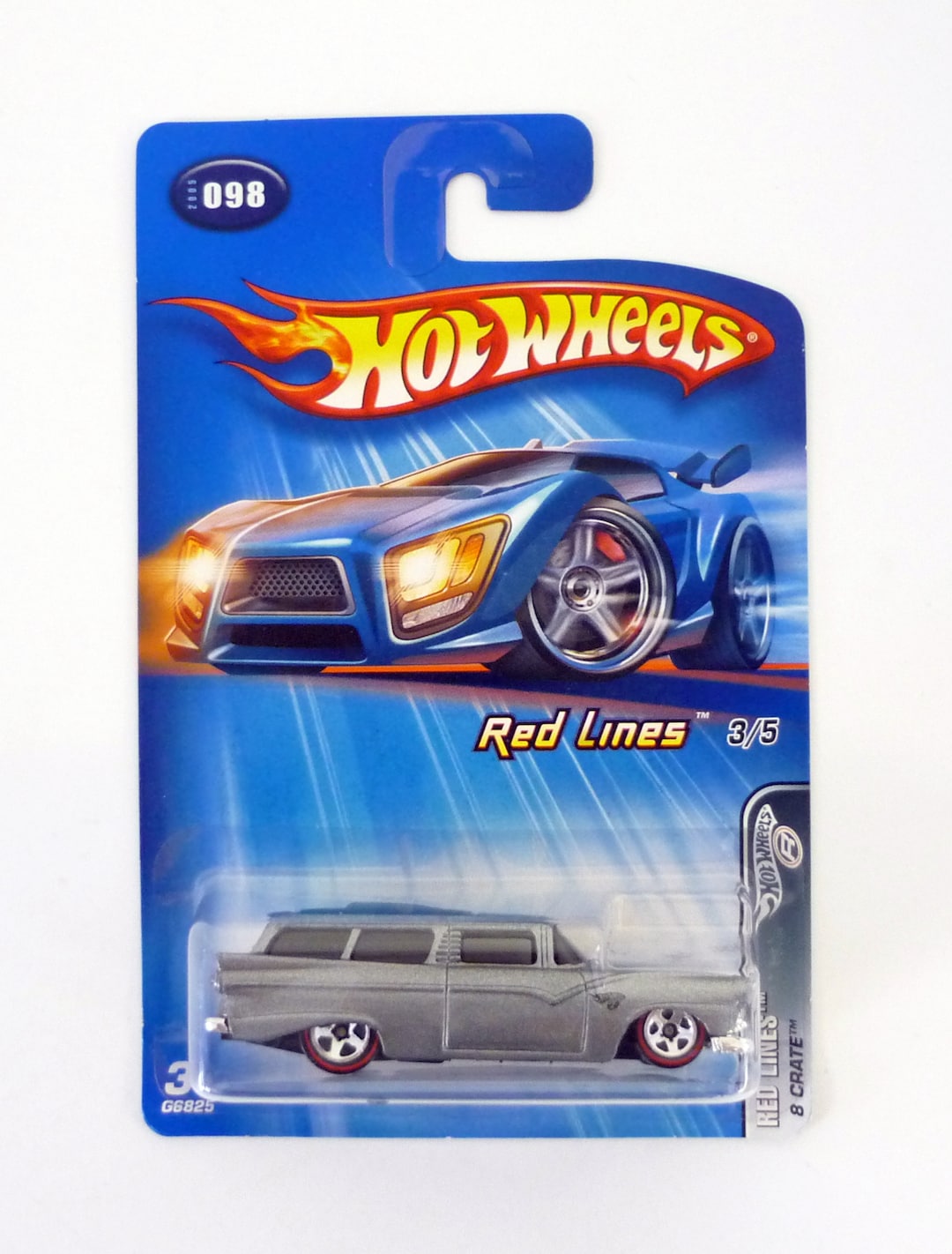 Hot Wheels 8 Crate #098 Red Lines 3/5 Gray Die-cast Car 2004 - Etsy