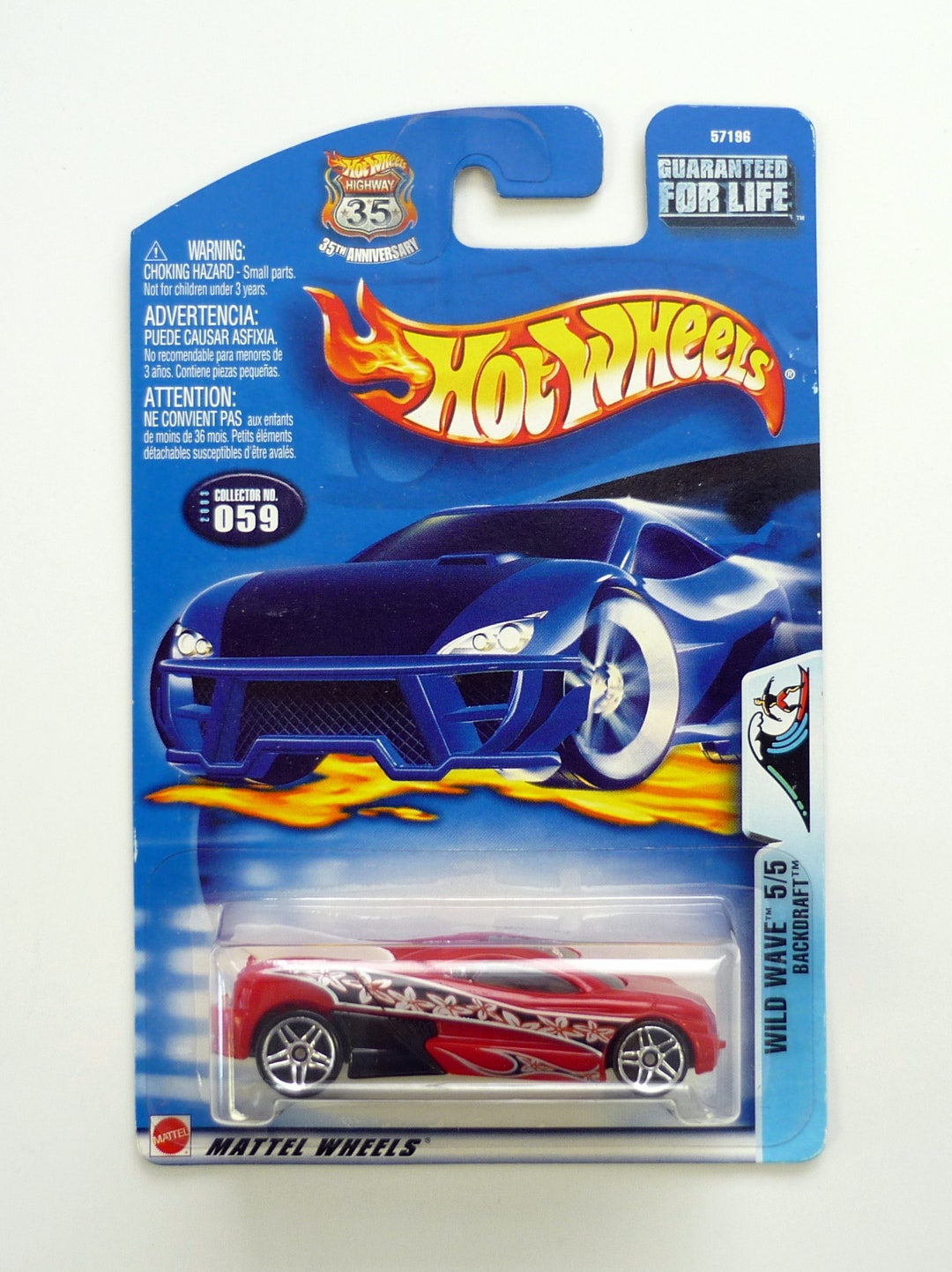 Hot Wheels Backdraft #059 Wild Wave 5/5 Red Die-cast Car 2003 - Etsy