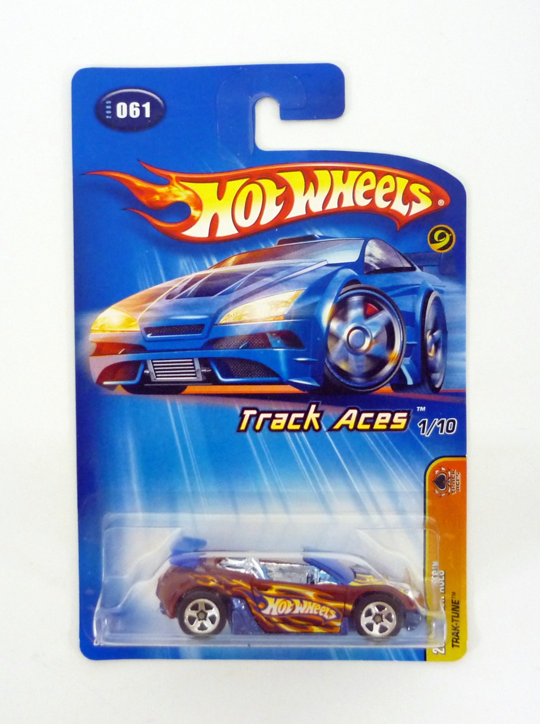 Hot Wheels Trak-tune #061 Track Aces 1/10 Red Die-cast Car 2005 - Etsy