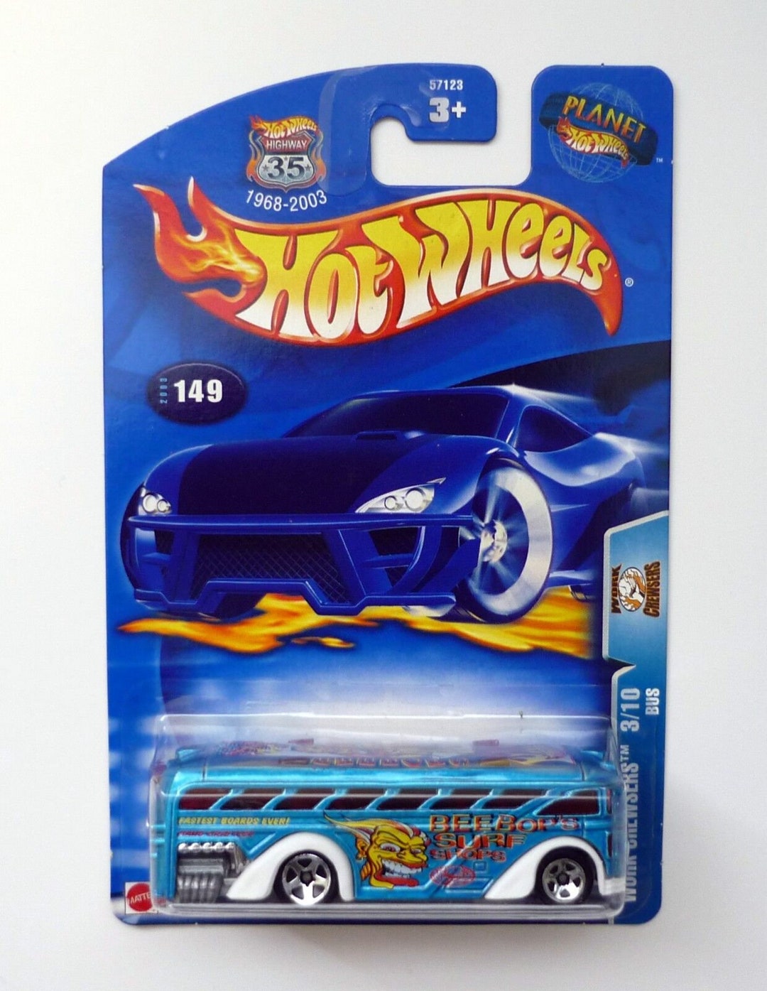 Hot Wheels Bus #149 Work Crewsers 3/10 Blue Die-cast Vehicle 2003 - Etsy