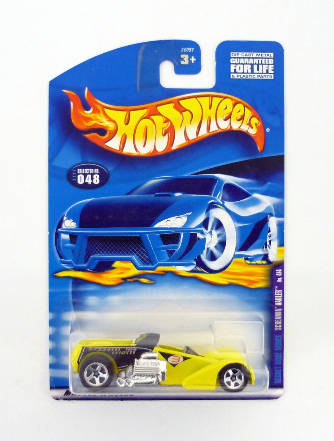 Hot Wheels Screamin' Hauler 048 Secret Code Series 4/4 Yellow Die-cast ...