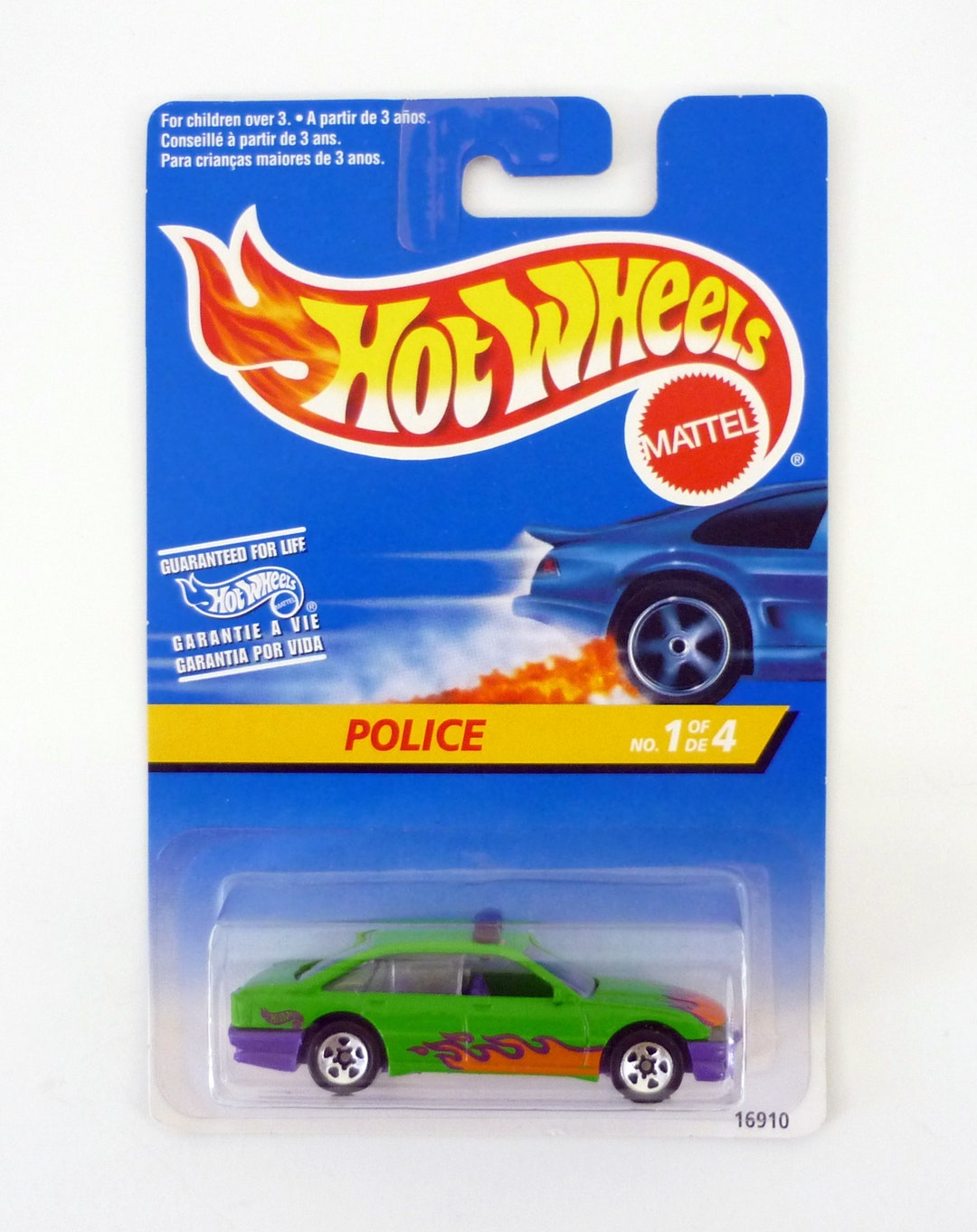 Hot Wheels Police Heat Fleet Series 1 of 4 Green Die-cast Car Variant ...