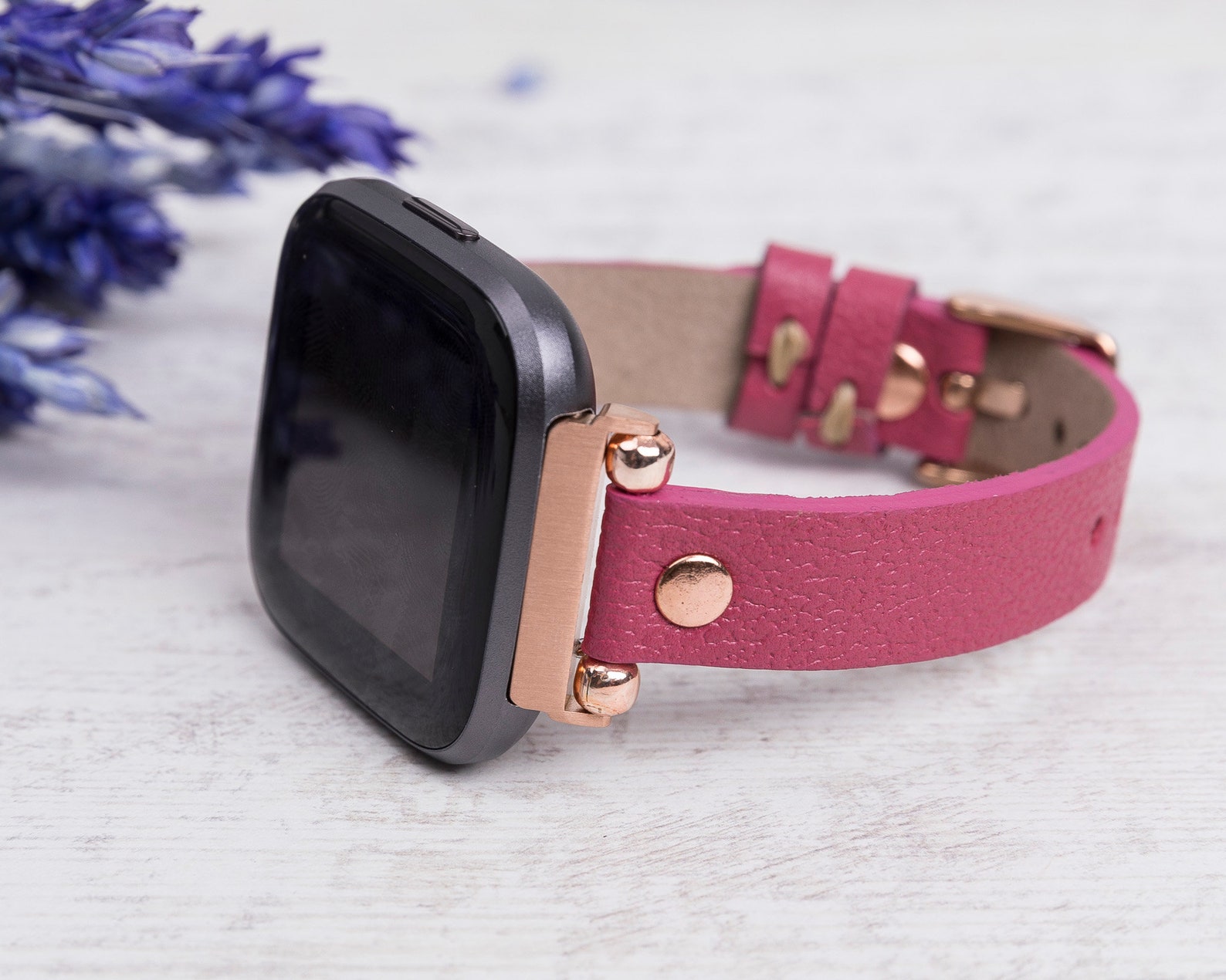Pink Fitbit Versa 2 Band Leather Fitbit Versa Band for Women - Etsy
