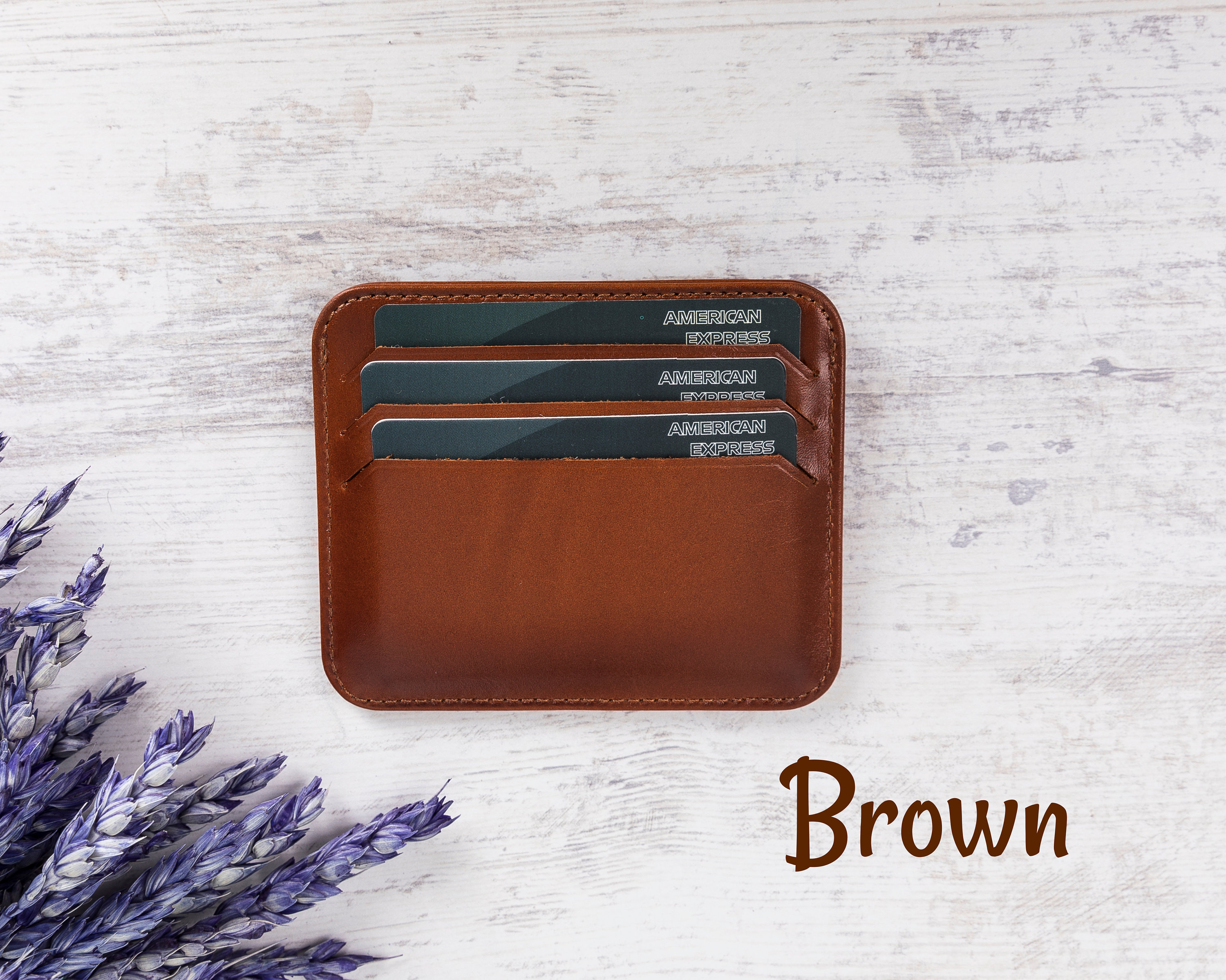 Leather Card Holder, Minimalist Card Wallet, Leather Credit Card Case ...