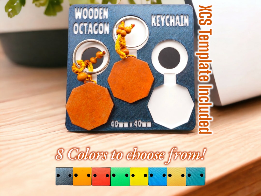 Xtool F1 Octagon Wooden Keychain Jig Fits 3 Keychains - Etsy