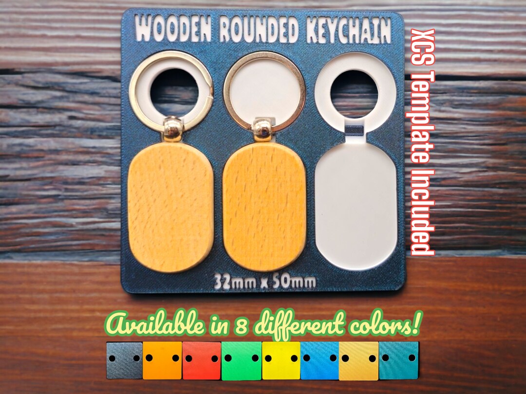 Xtool F1 Rounded Rectangle Wooden Keychain Jig Fits 3 Keychains - Etsy