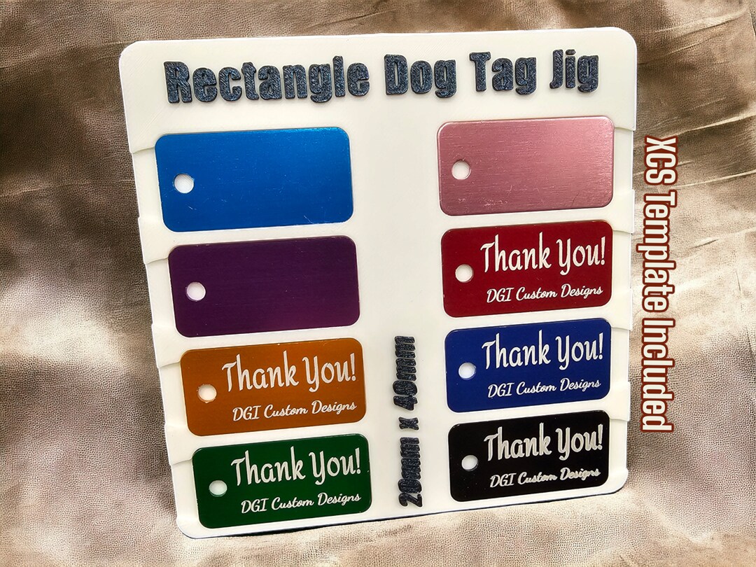 Xtool F1 Rectangle Dog Tag Jig Fits 8 Rectangle Dog Tags - Etsy