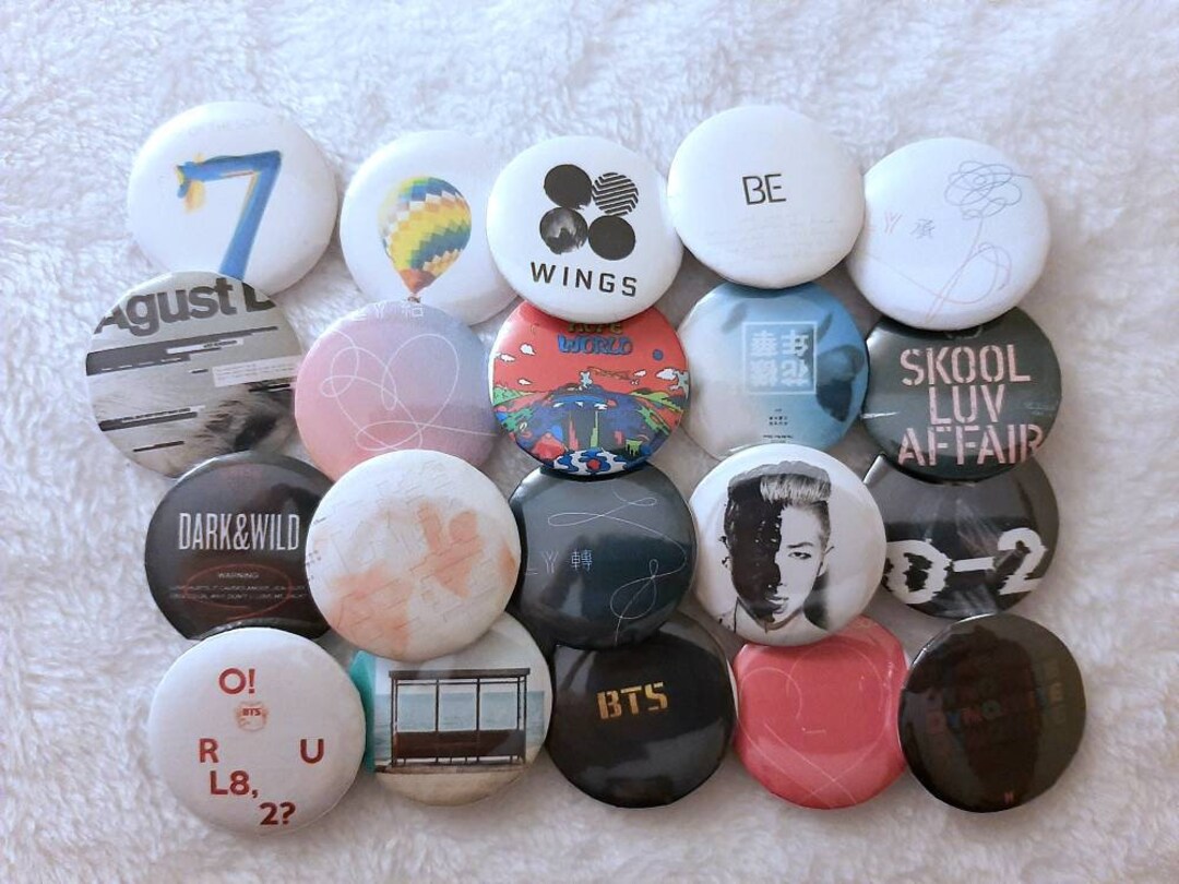 BTS Button Badge Pins (album Mixtape Discography RM Jin Suga Jhope ...