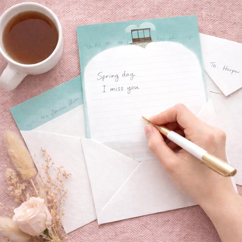 Spring Day Bus Stop Letter Writing Paper Set | Kpop Inspired Pen Pal ...