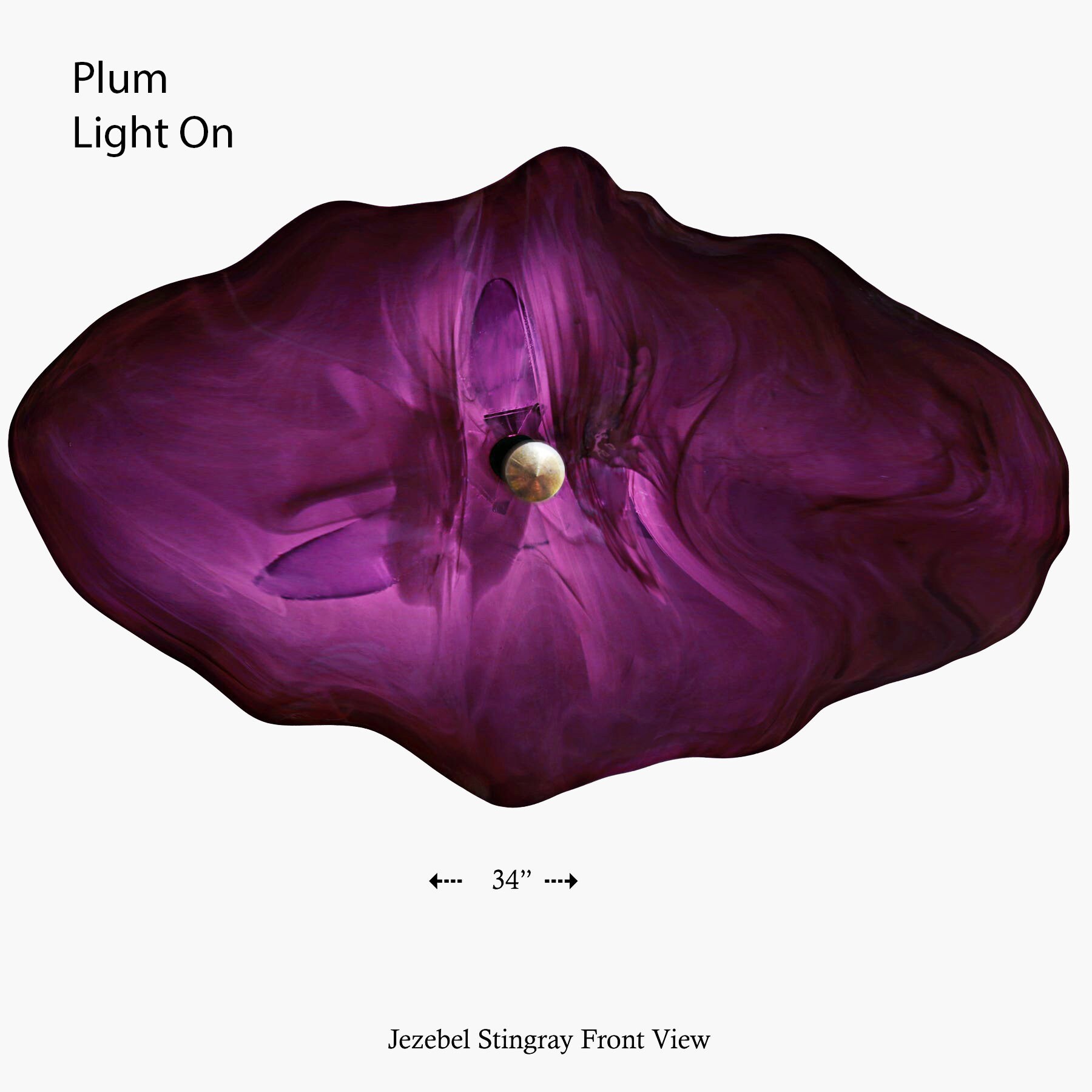Jezebel® Stingray Chandelier: Hand-rolled Glass Contemporary Art Decor ...