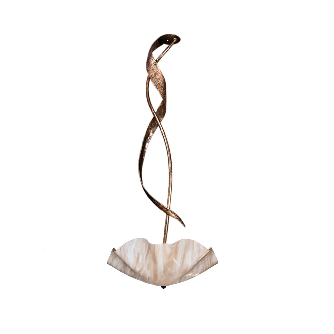 Hand-forged Iron Lazy Daisy Chandelier: Camellia Glass Art Lighting - Etsy