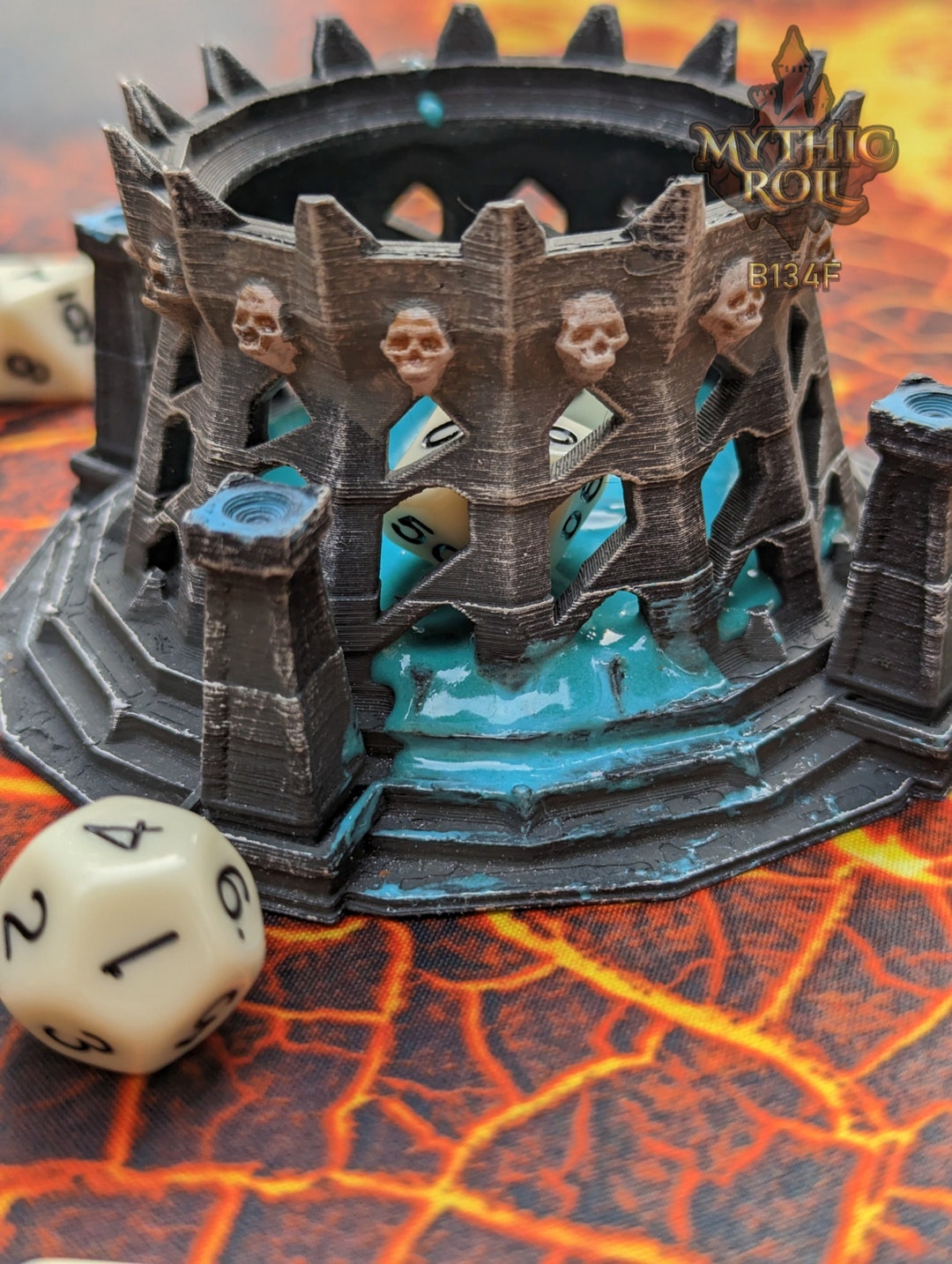 Necromancer's Mausoleum 3D Printed Dice Jail RPG Dice - Etsy