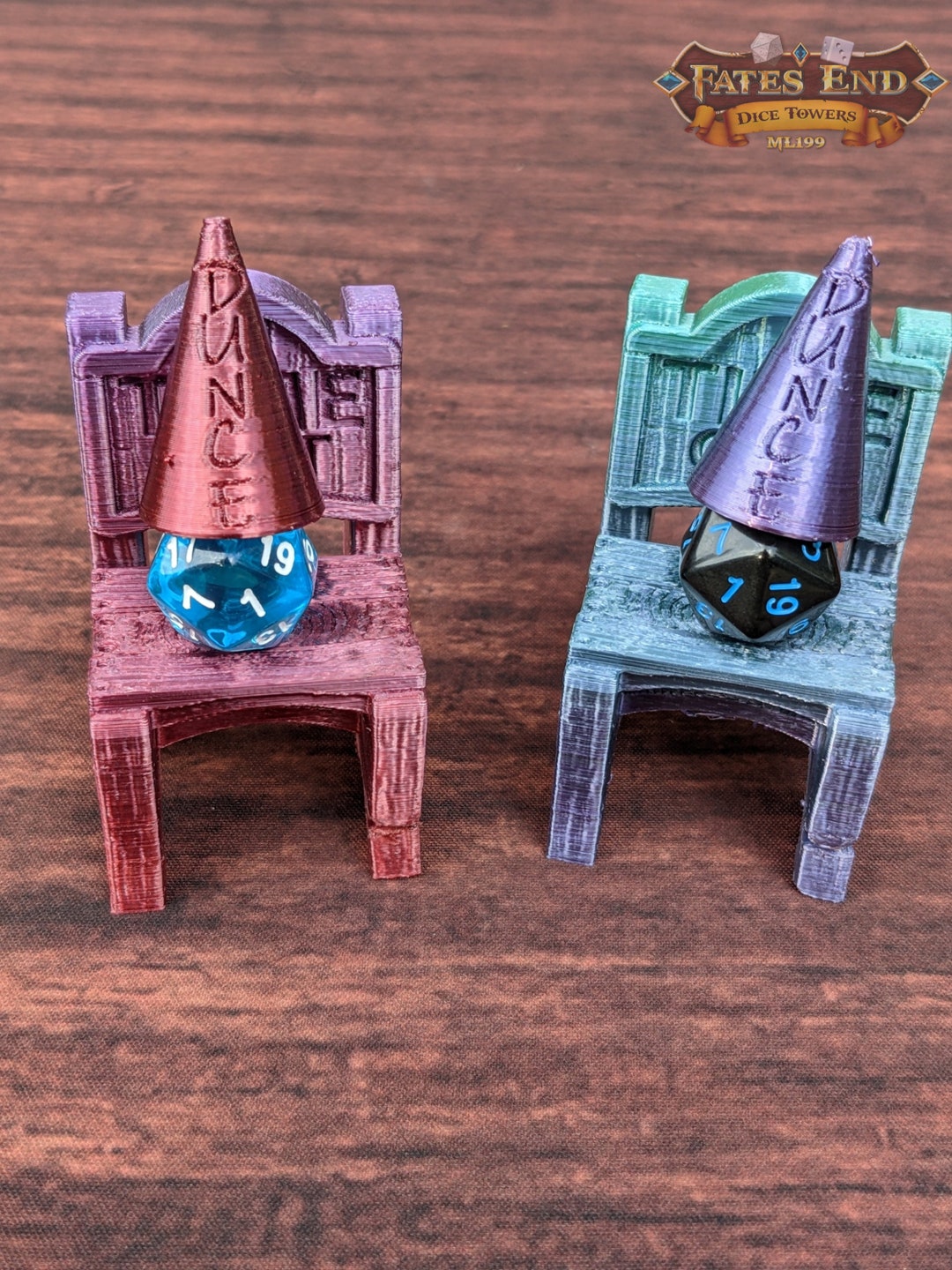 Time Out Chair & Dunce Cap 3D Printed Dice Jail - RPG Dice Vault - D20 ...